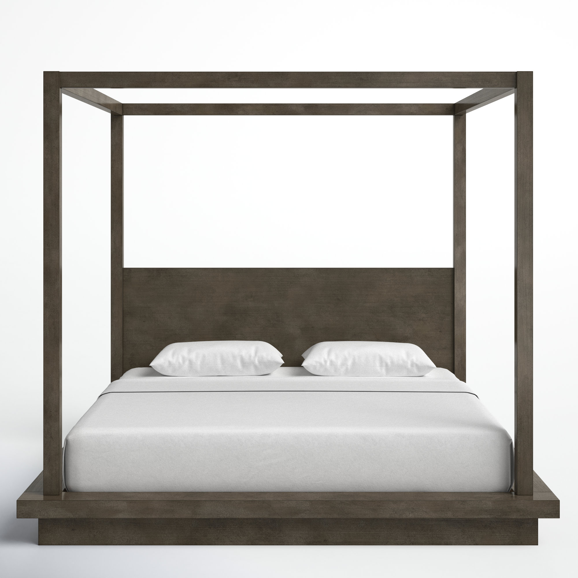 Joss & Main Brooks Solid Wood Low Profile Canopy Bed & Reviews | Wayfair