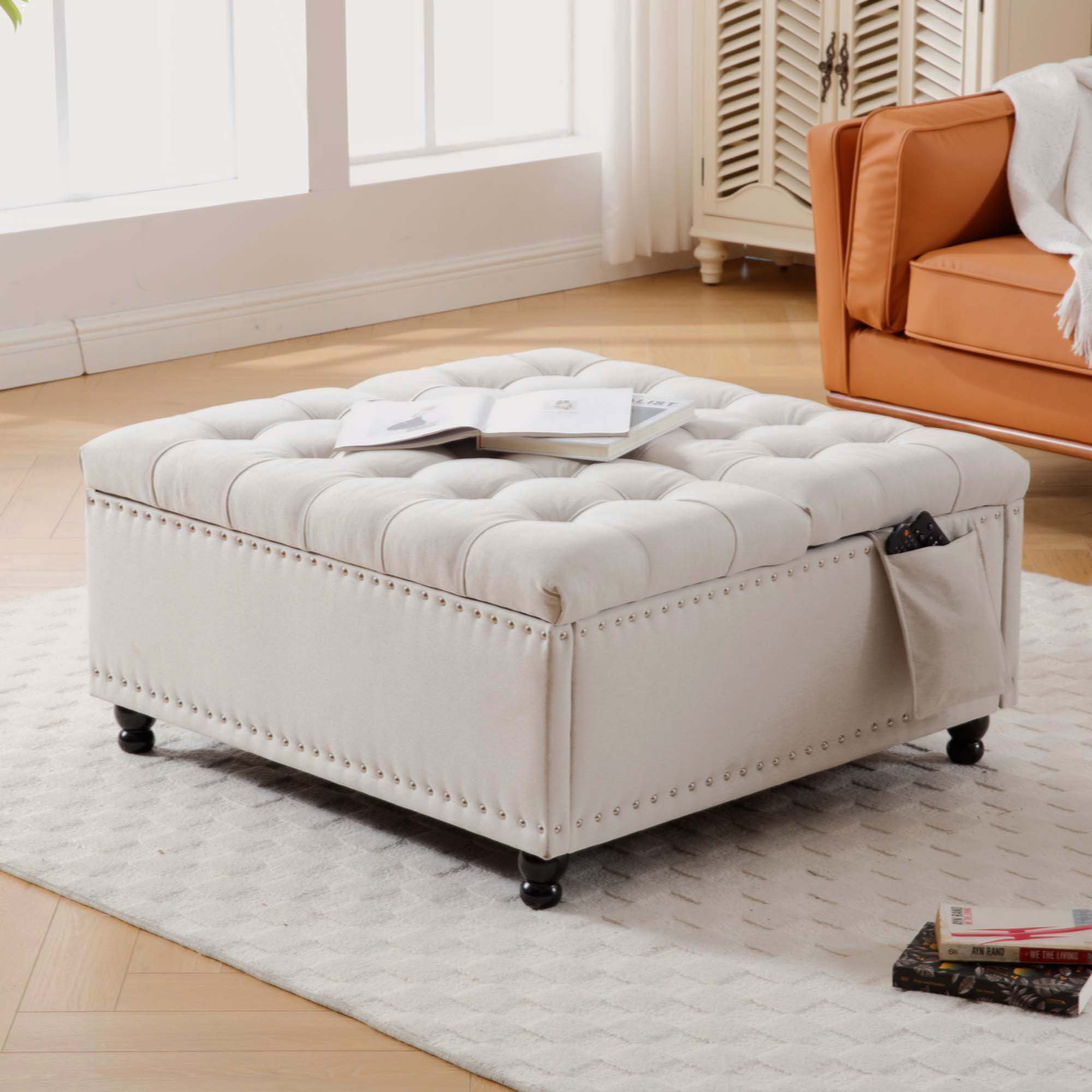 Red Barrel Studio Natay Extra Large Storage Ottoman, Coffee Table with ...