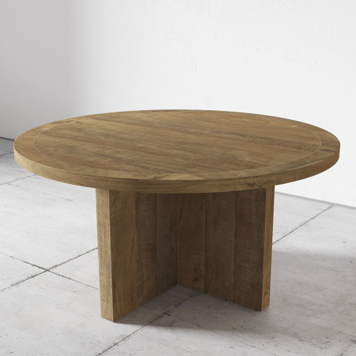 Union Rustic Zaniyah Round Solid Wood Dining Table | Wayfair