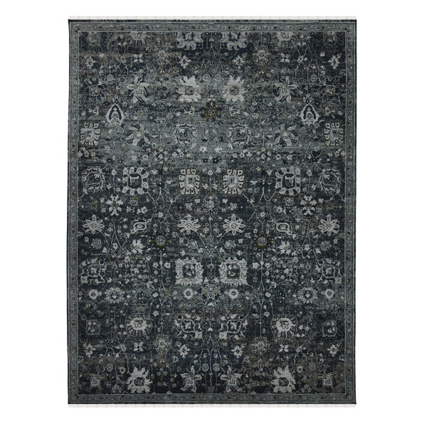 Darby Home Co Hillis Hand Knotted Wool Floral Indoor Rug | Wayfair