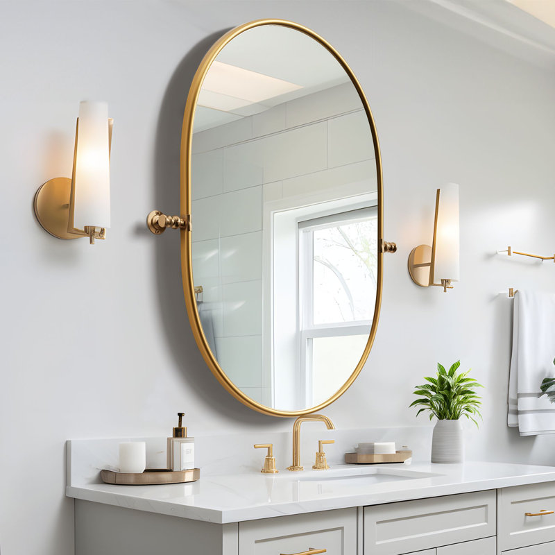 Wade Logan® Chanquet Metal Wall Mirror with Tilted Frame & Reviews ...