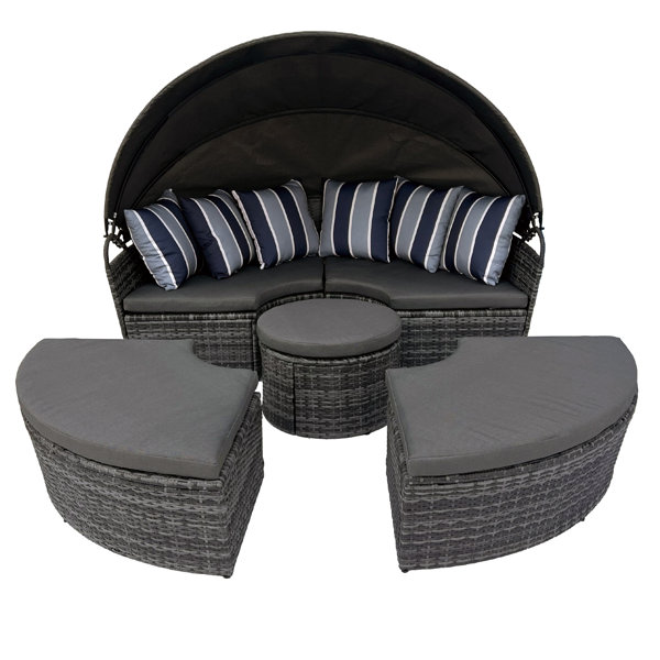 Furniture One 180cm Long Double Chaise with Cushions | Wayfair.co.uk