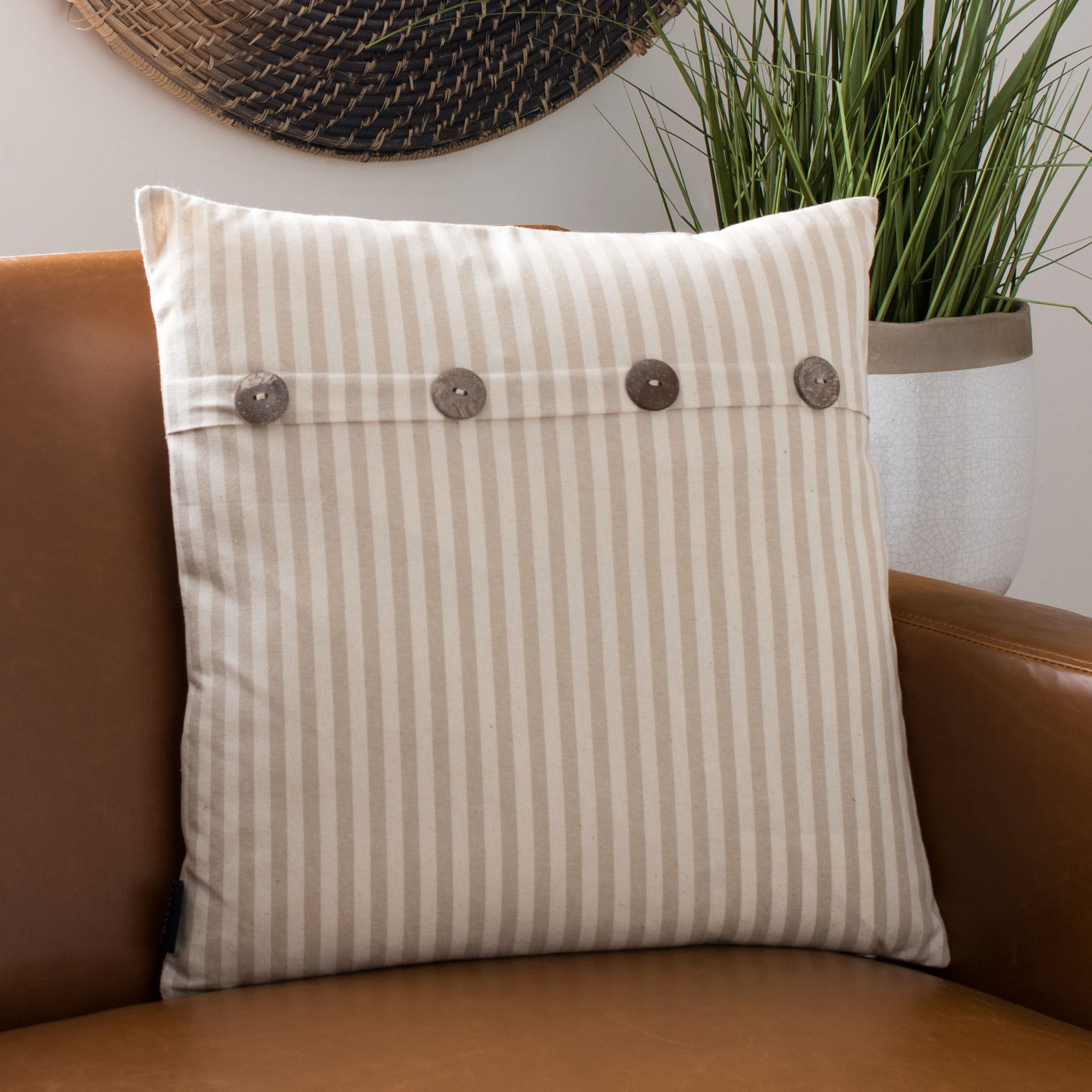 Safavieh Calais Buttons Cotton Throw Pillow & Reviews | Wayfair