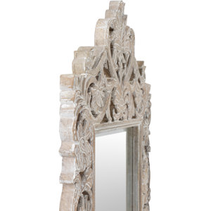 One Allium Way® Haigler Arch Solid Wood Wall Mirror & Reviews | Wayfair