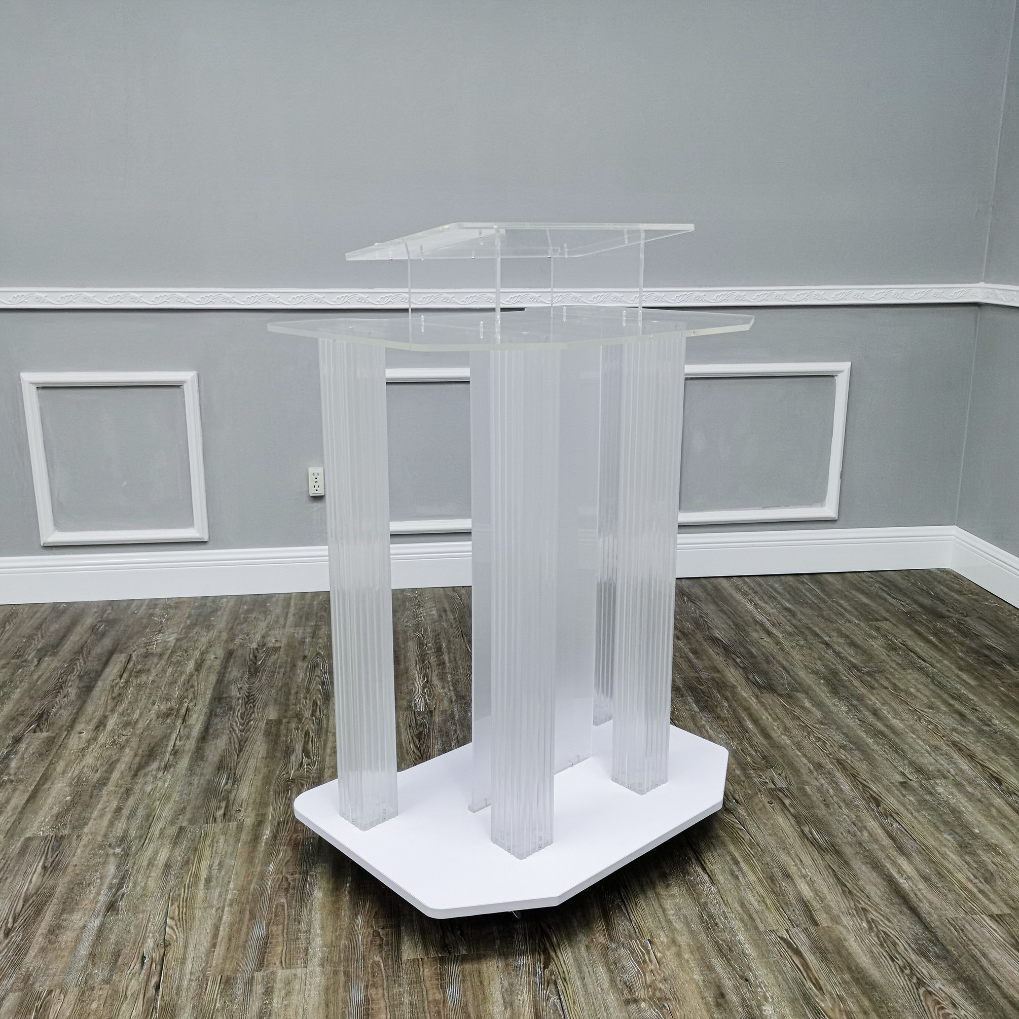 FixtureDisplays 46" Plastic Full Podium with Wheels - Wayfair Canada