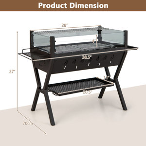 CasaCore Barbecue Charcoal Grills with Wind Guard Seasoning Racks | Wayfair