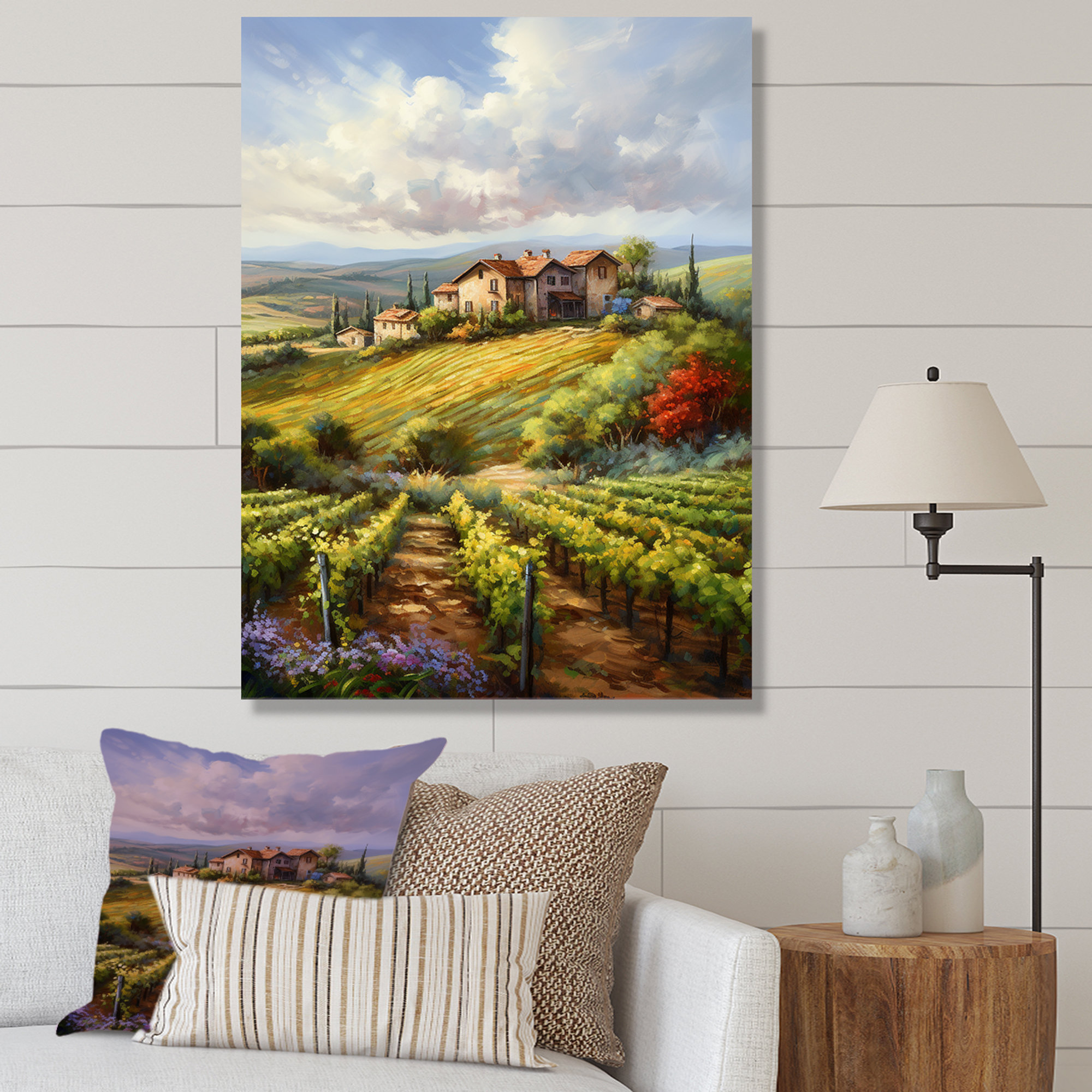 Winston Porter Vineyard Charm Liquid Art II On Canvas Print | Wayfair