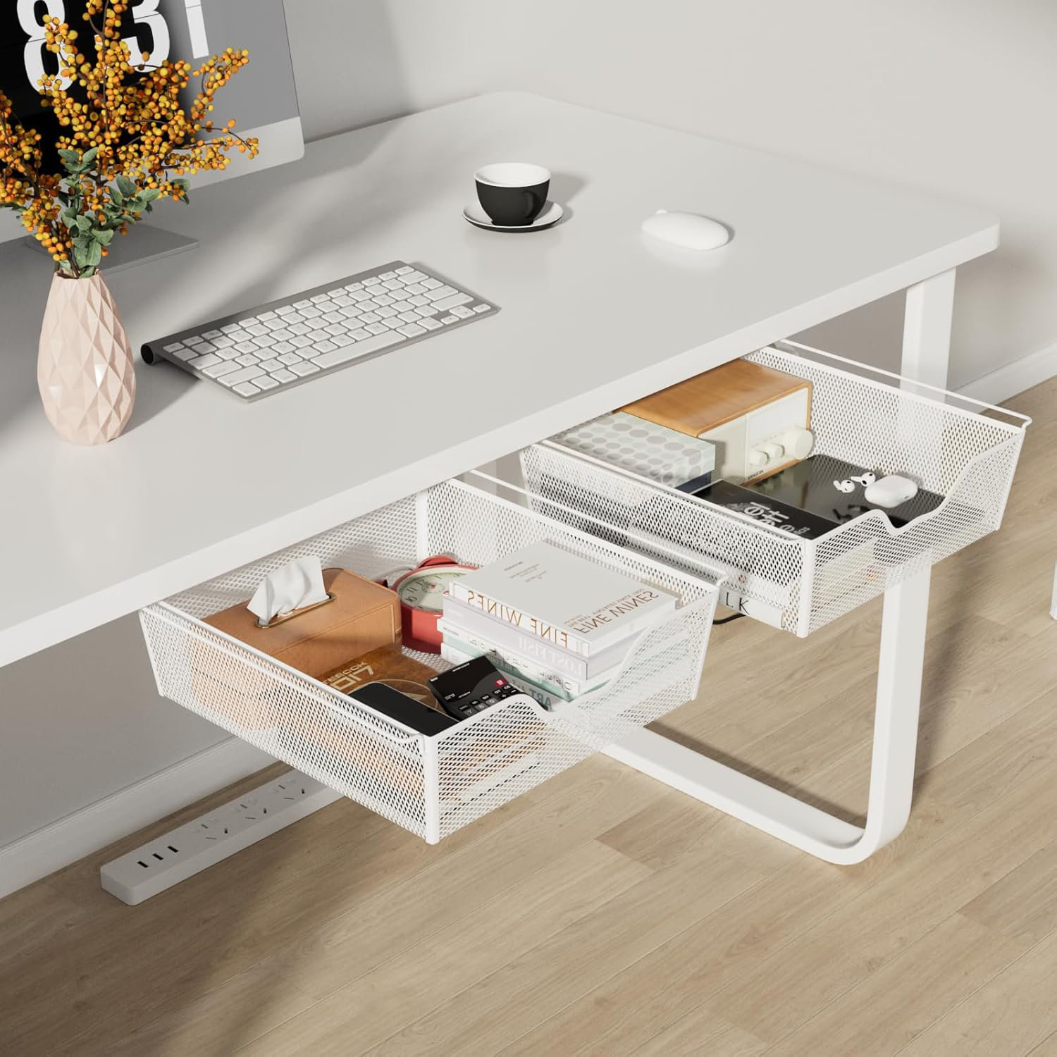 Inbox Zero 2 Pack Under Desk Drawers Self Adhesive Drawers For Under ...