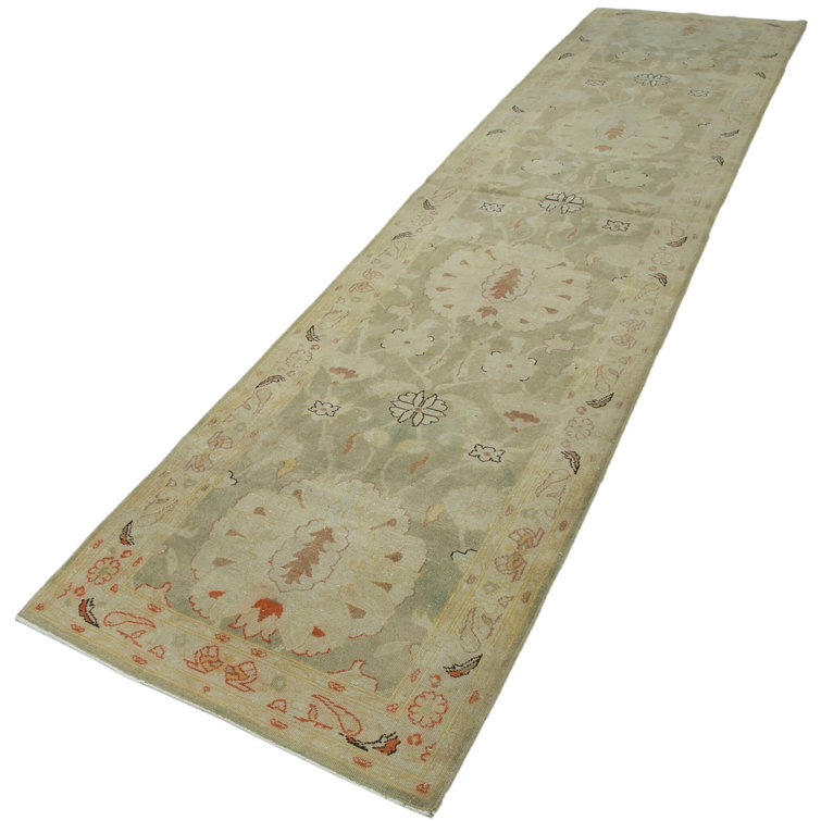 Hargun Tebriz Classic Hand Woven Hand Knotted 90 X 375 Area Rug ...
