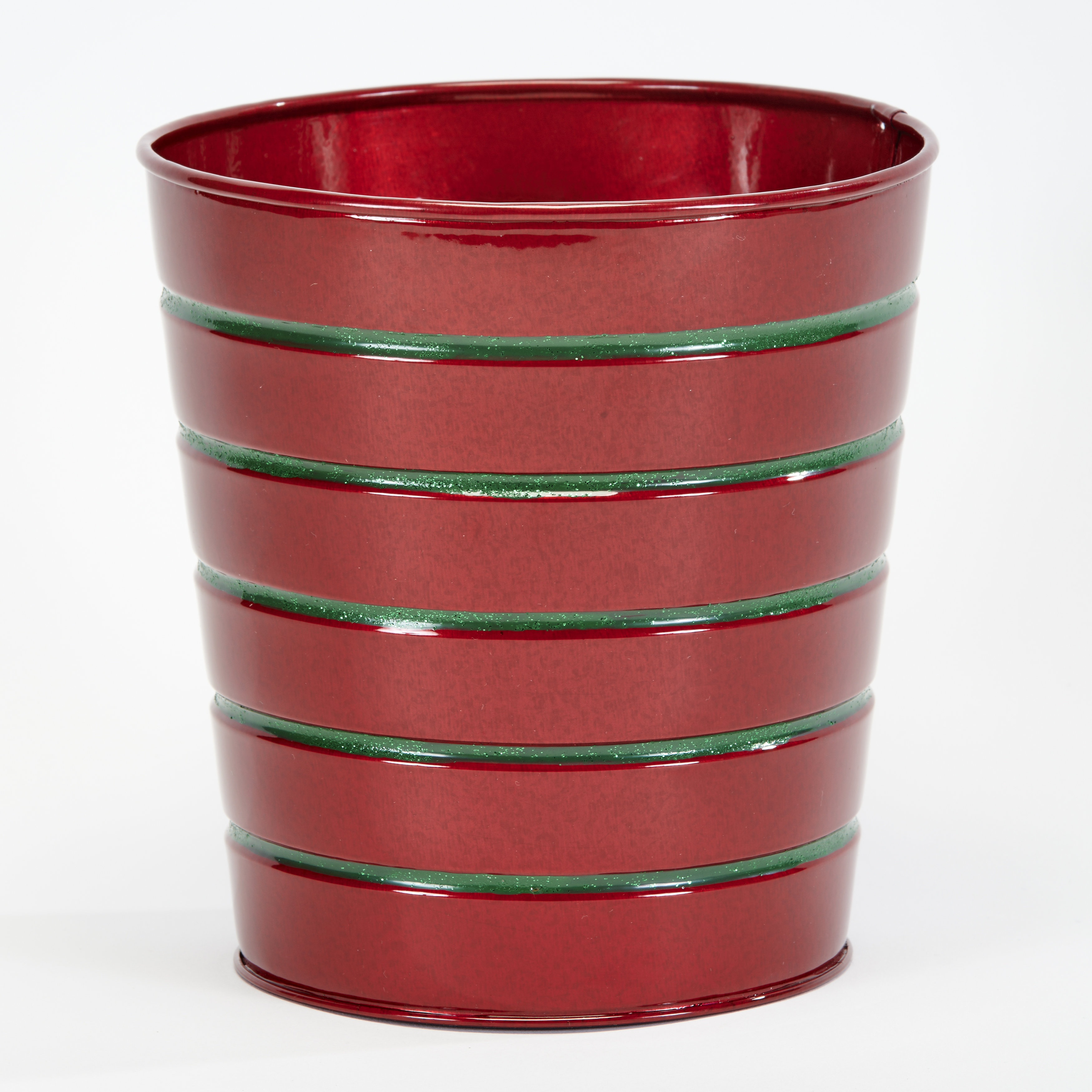 Winston Porter Sereda Galvanized Red Metal Container | Wayfair