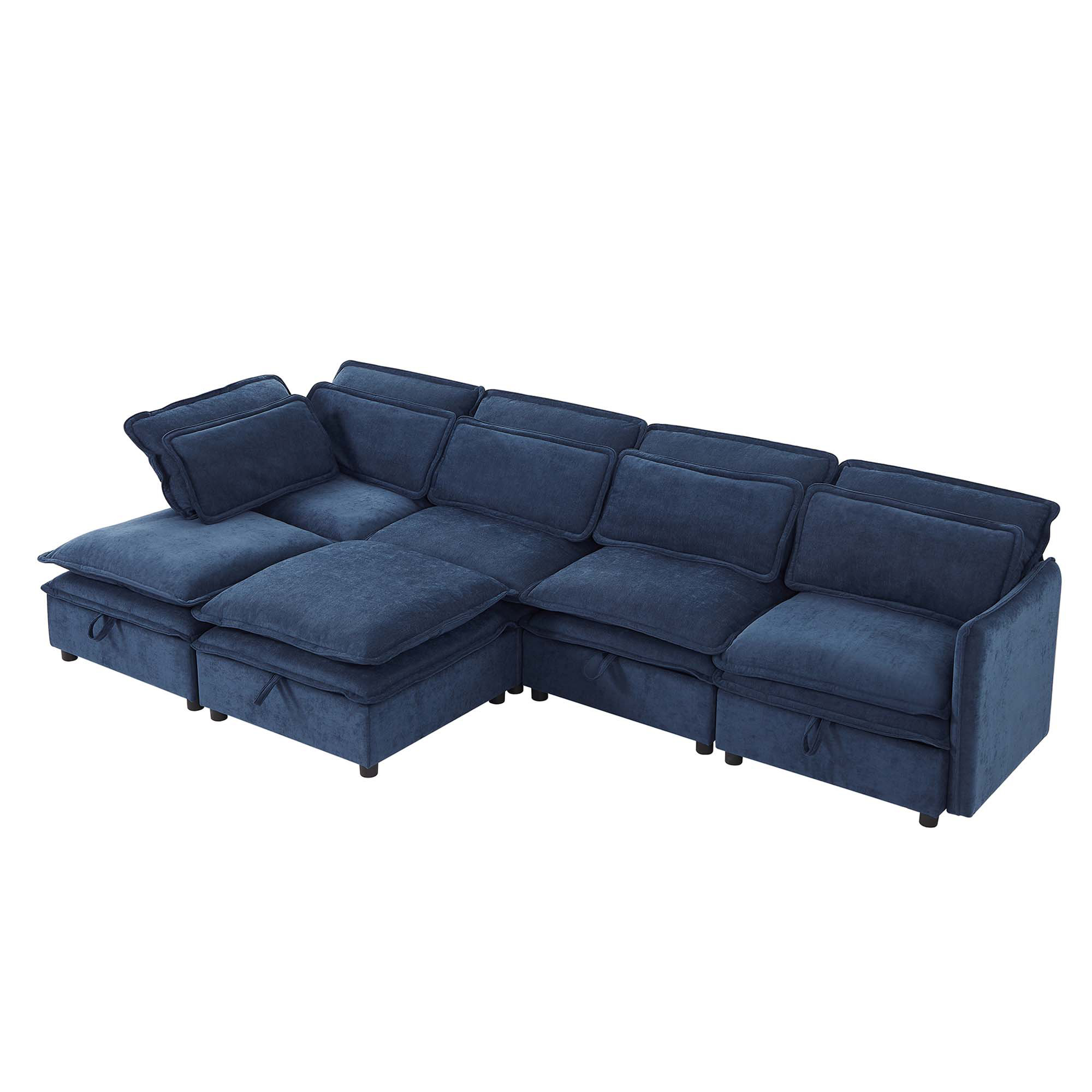 Latitude Run® Double-Layer Cushion Modern Large U-Shaped Modular Sofa ...