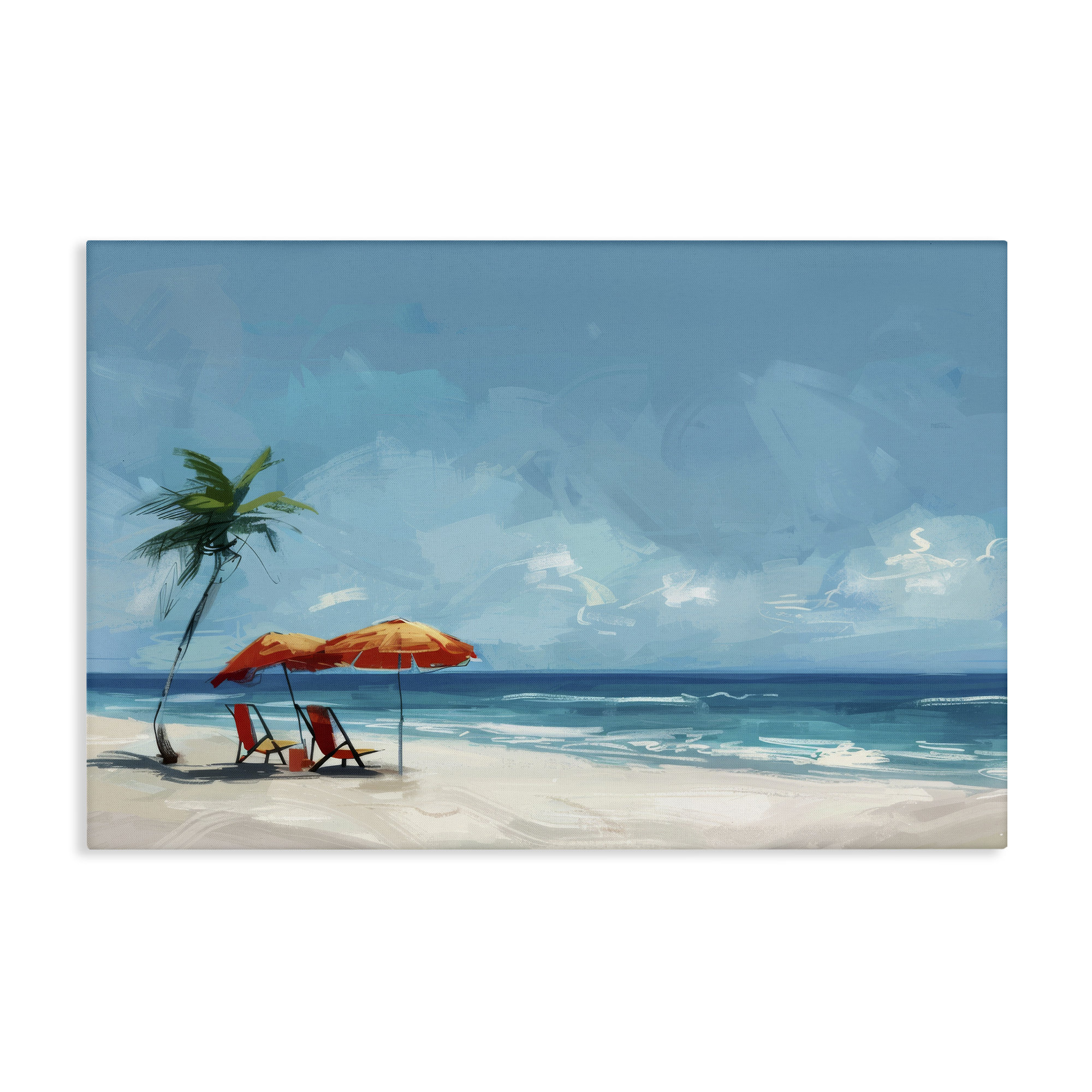 Fleur De Lis Living Beach Chair Symphony Canvas Wall Art by Irena Orlov ...