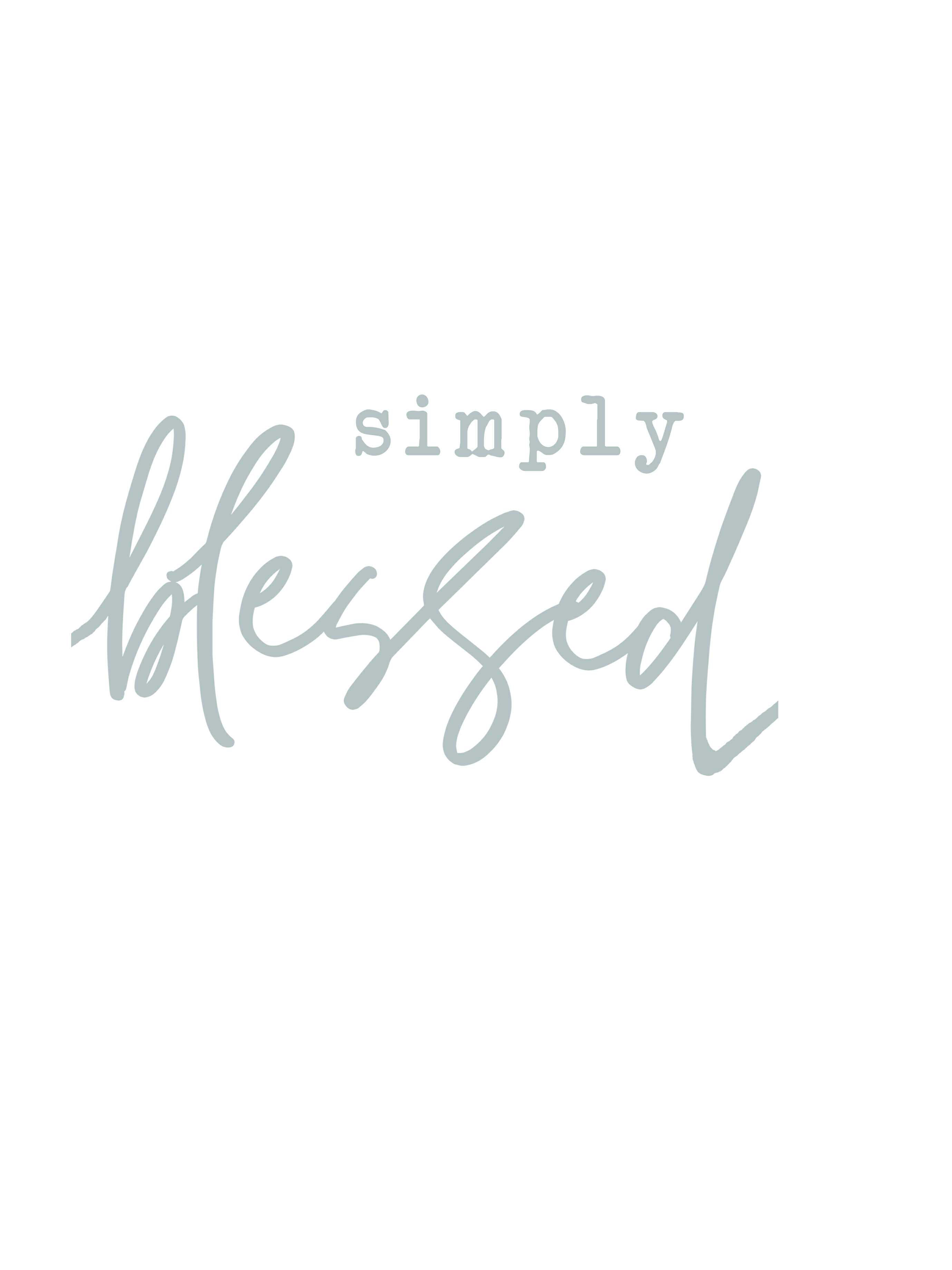 Trinx Simply Blessed Gray - Wrapped Canvas Print | Wayfair