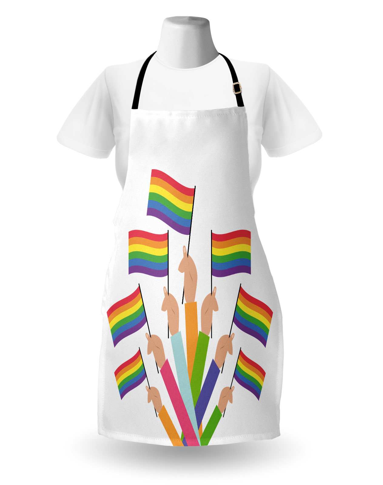 East Urban Home Rainbow Apron Unisex LGBT Pride Flags Love Wins Adult ...