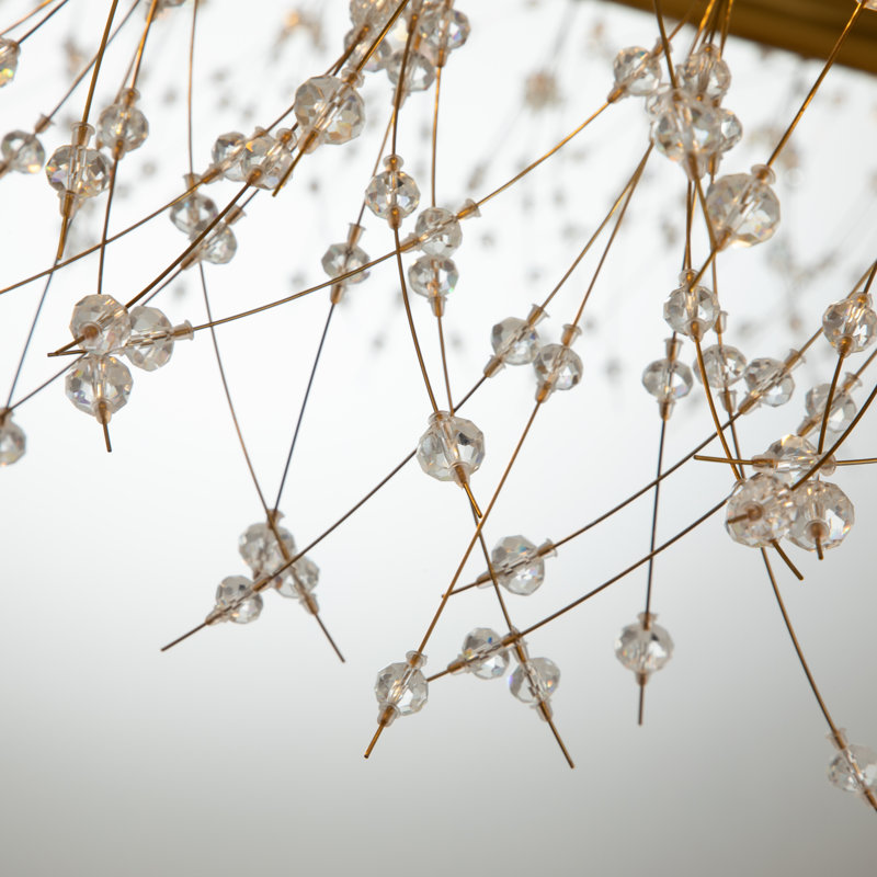 Everly Quinn Galewood 16-lights Wagon Wheel Firework Crystal Chandelier ...