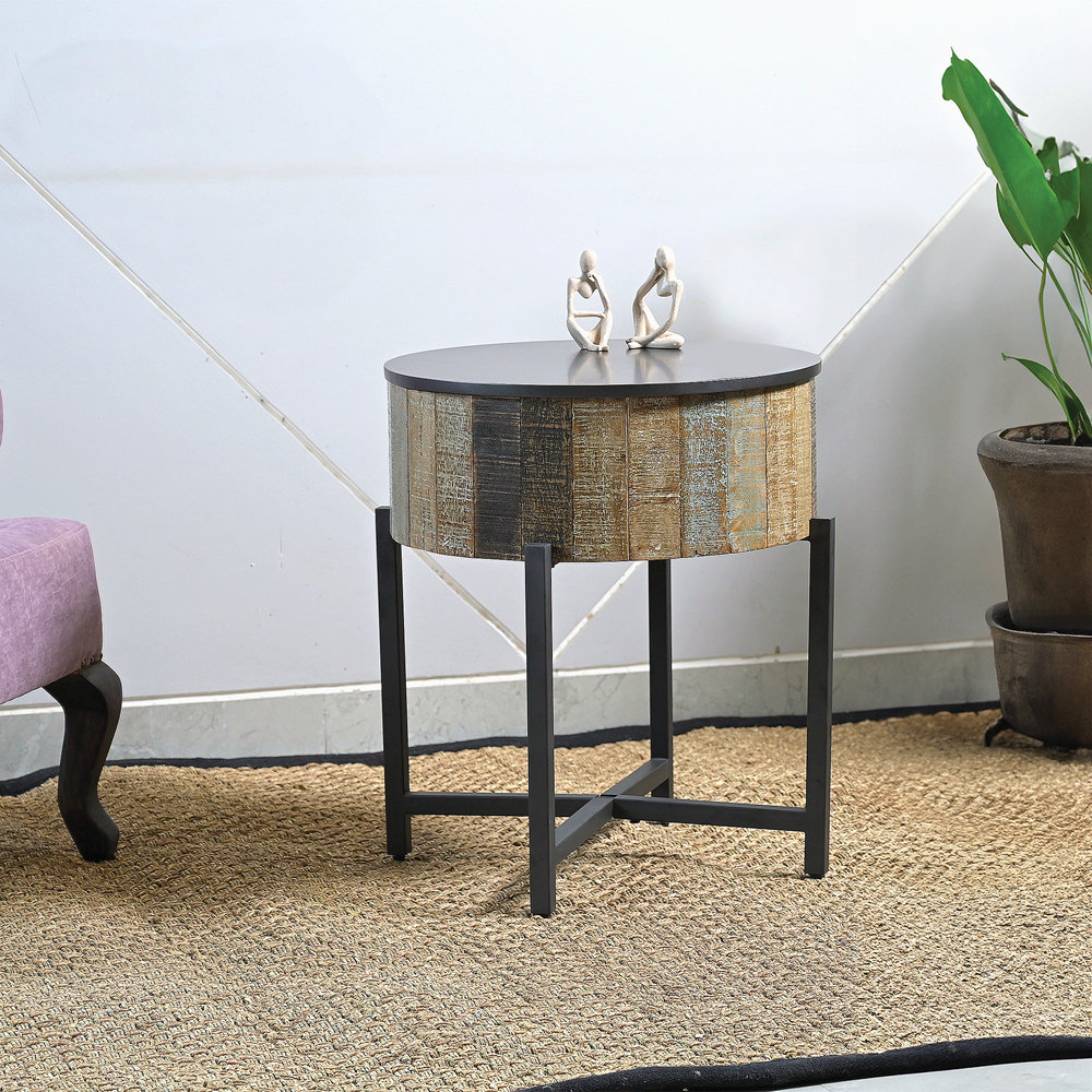 Williston Forge End Table Rustic Vintage - Wayfair Canada