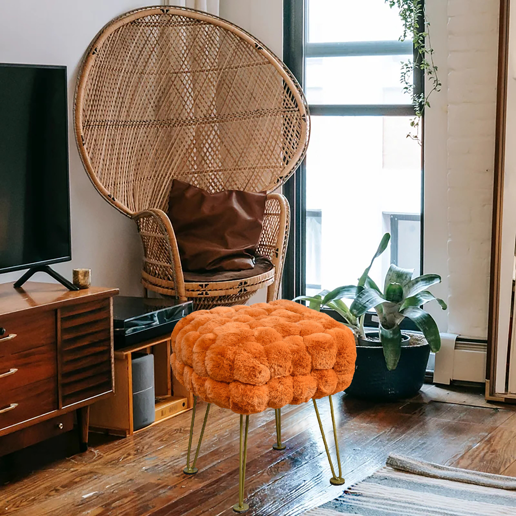 Mercer41 Aislee 17" Wide Square Standard Ottoman | Wayfair