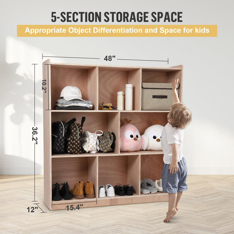 Homhougo Manufactured Wood 3 - Tier School Locker with Keyless | Wayfair