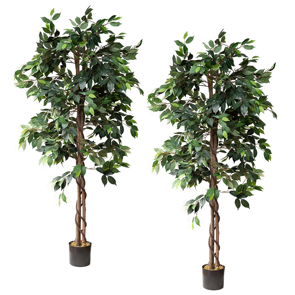Primrue Artificial Trees For Home Decor Indoor, Fake Plants & Faux ...