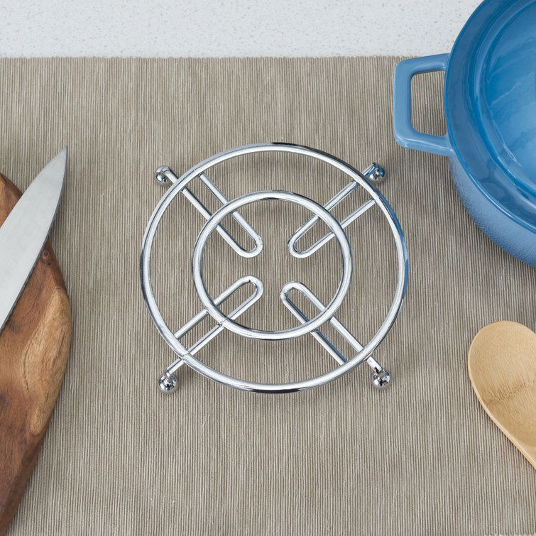 Rebrilliant Stainless Steel Round 2 Piece Trivet Set & Reviews | Wayfair