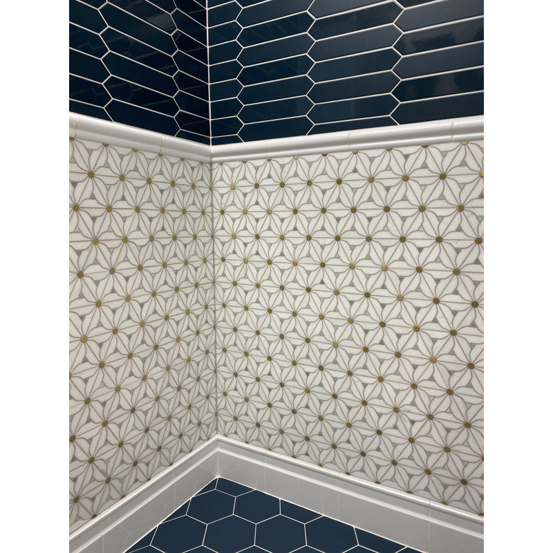 Mango Tile 12" x 14" Natural Stone/Metal Novelty Mosaic Wall & Floor ...