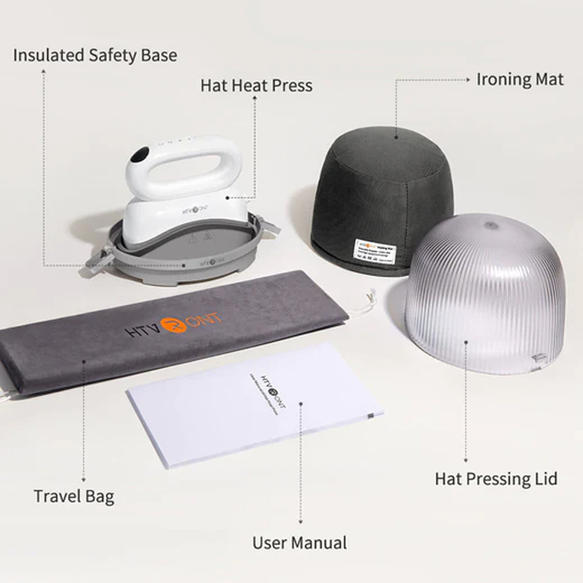 HTVRONT Digital Portable Hat Heat Press Machine for Various Hats & Cap ...