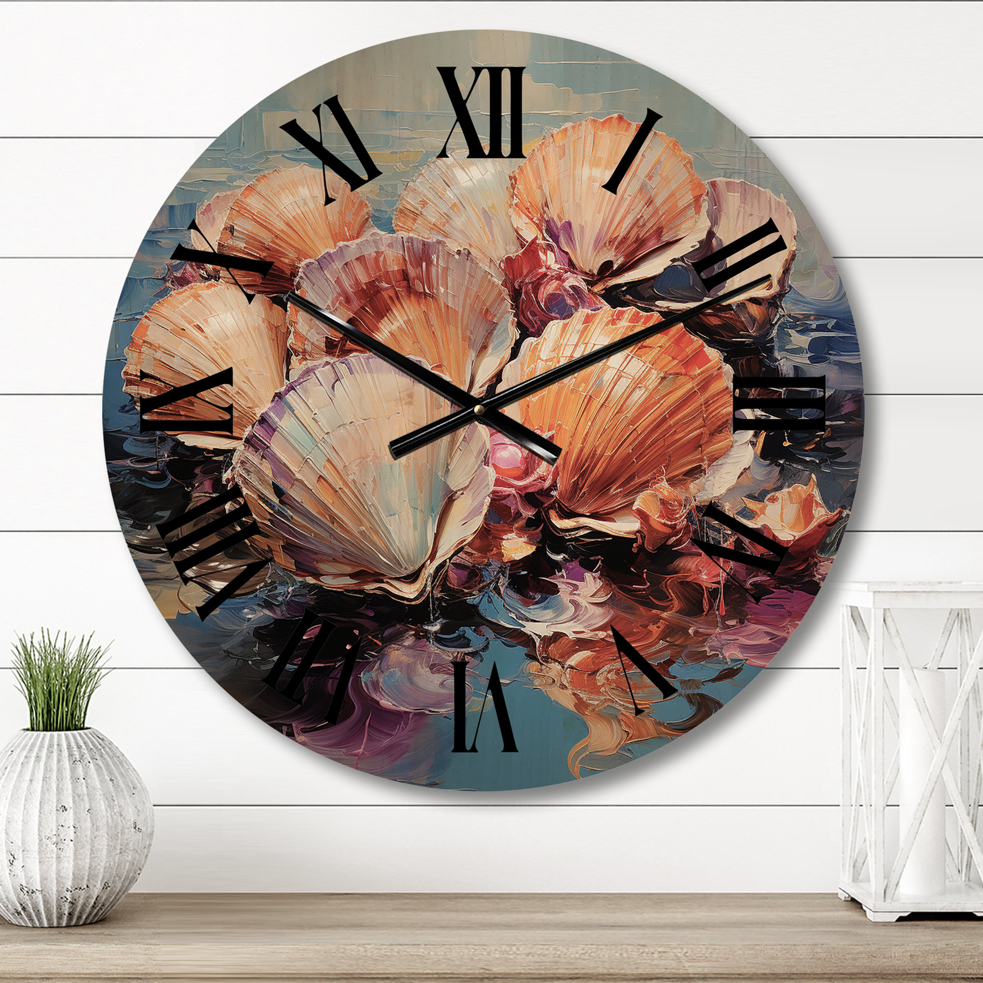 East Urban Home Expressionist Seashells Collage I - Animals Oversized ...