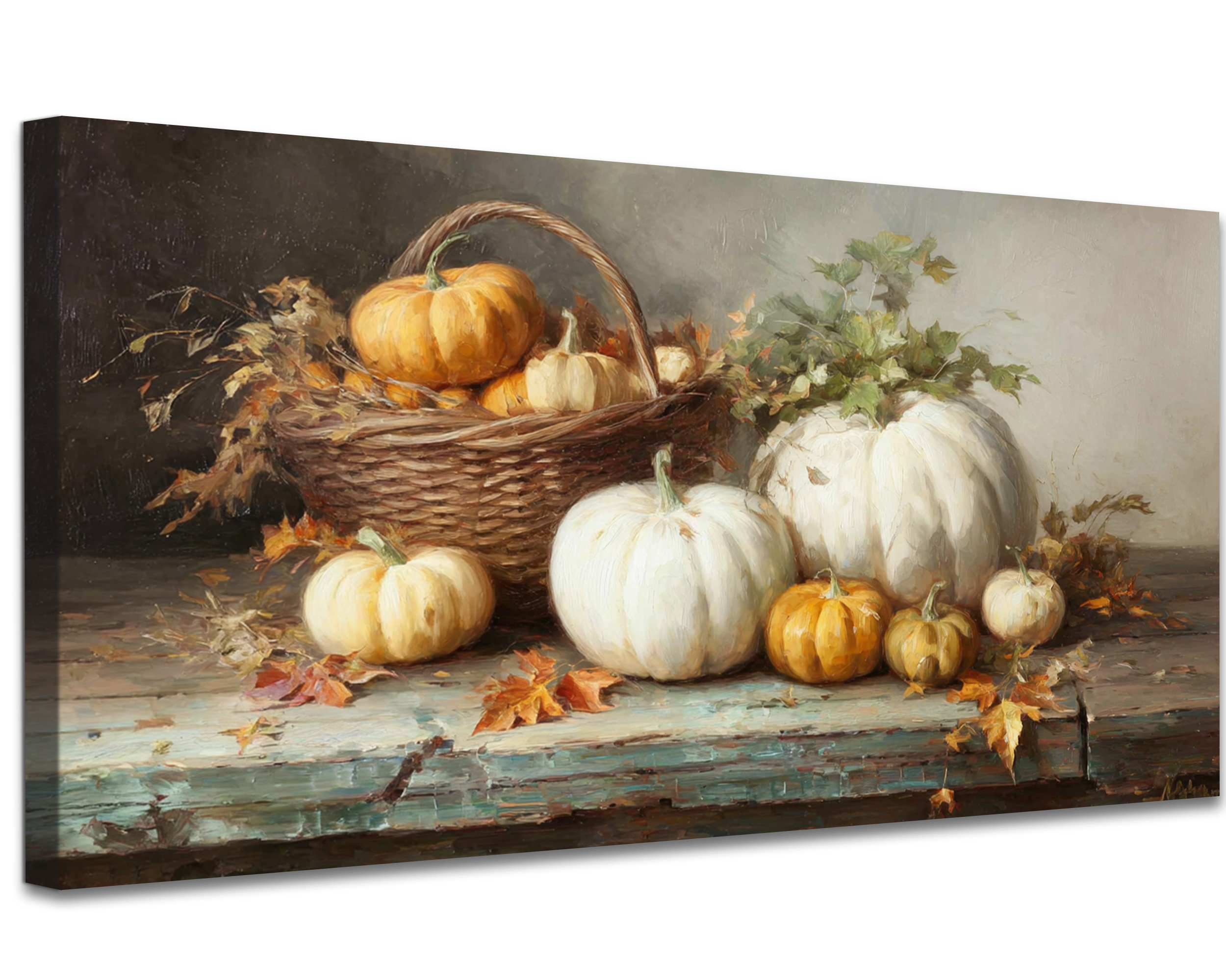 The Holiday Aisle® Large Pumpkin Wall Art - Fall Pictures Wall Decor ...