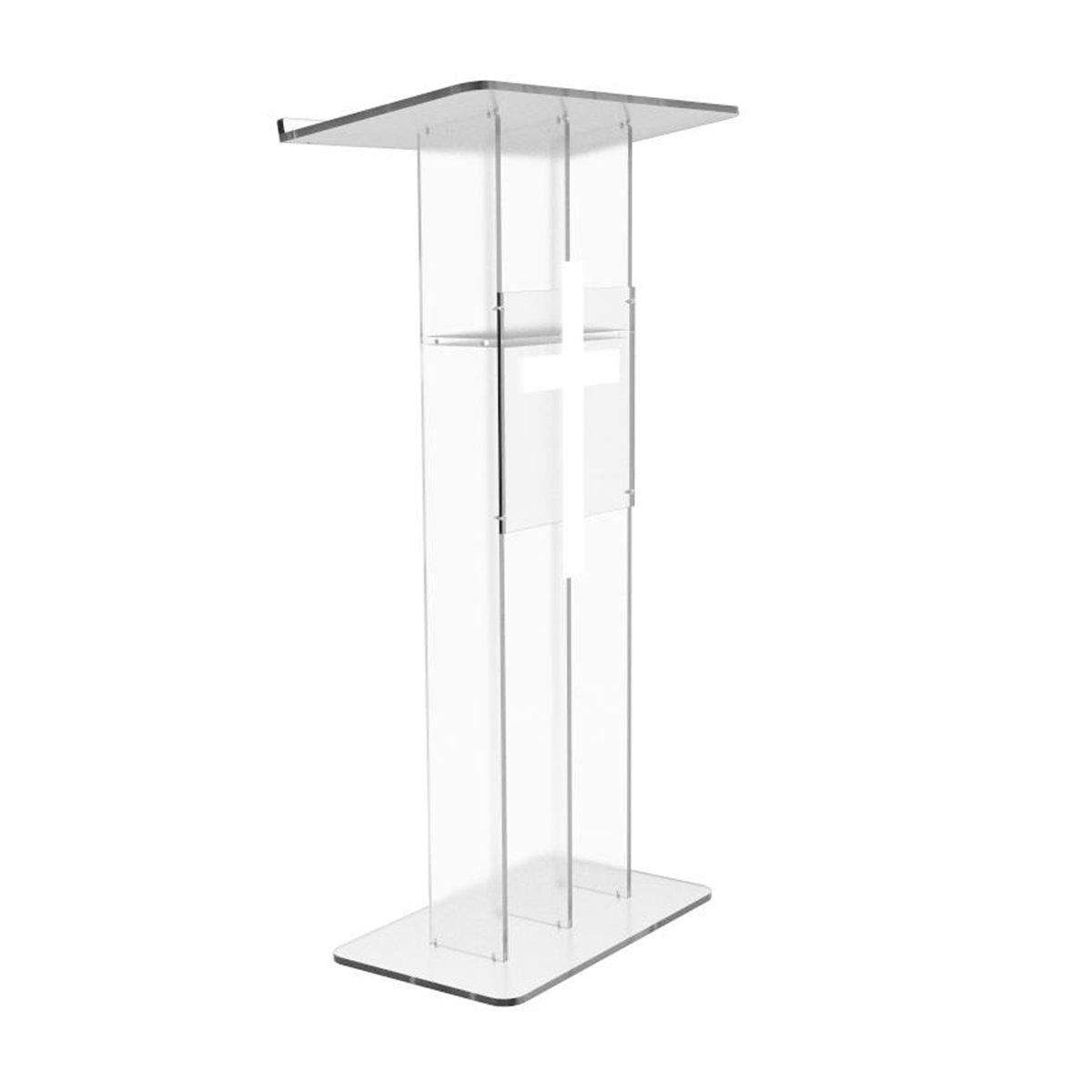 FixtureDisplays Clear Podium Plexiglass Lecturn Transparent Church ...