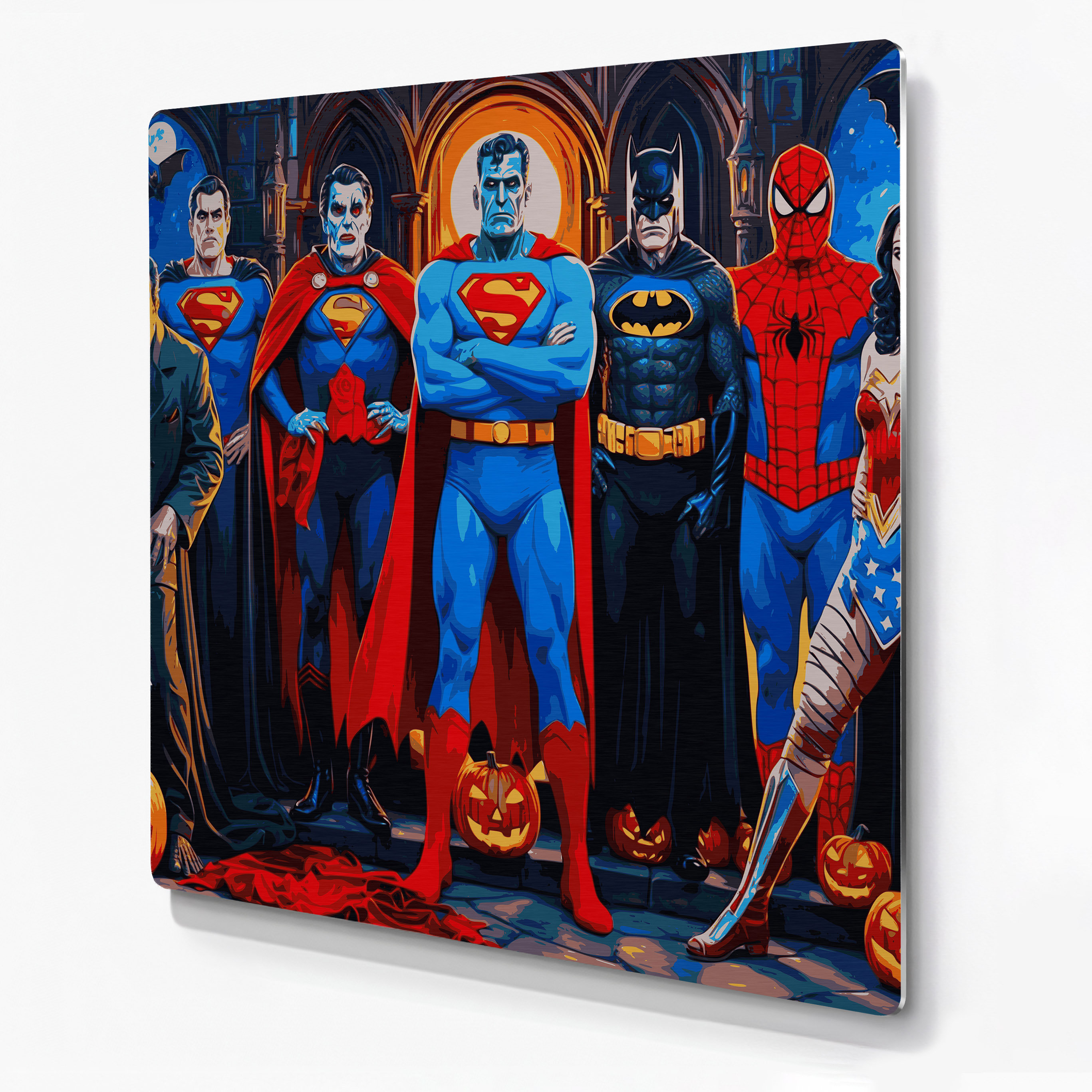 Orren Ellis Halloween Pop culture Halloween mashups Purple Metal Wall ...