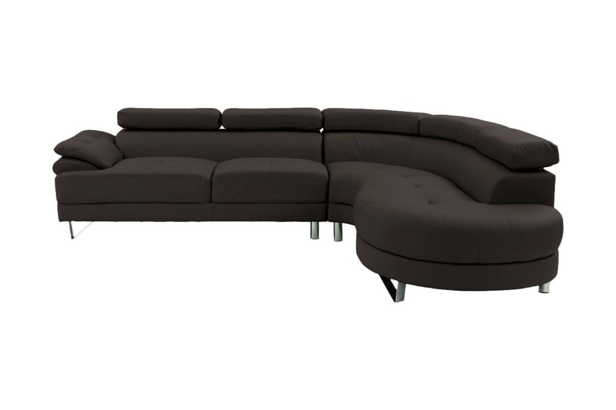 Wade Logan® Dederang 2 - Piece Faux Leather Sectional & Reviews | Wayfair