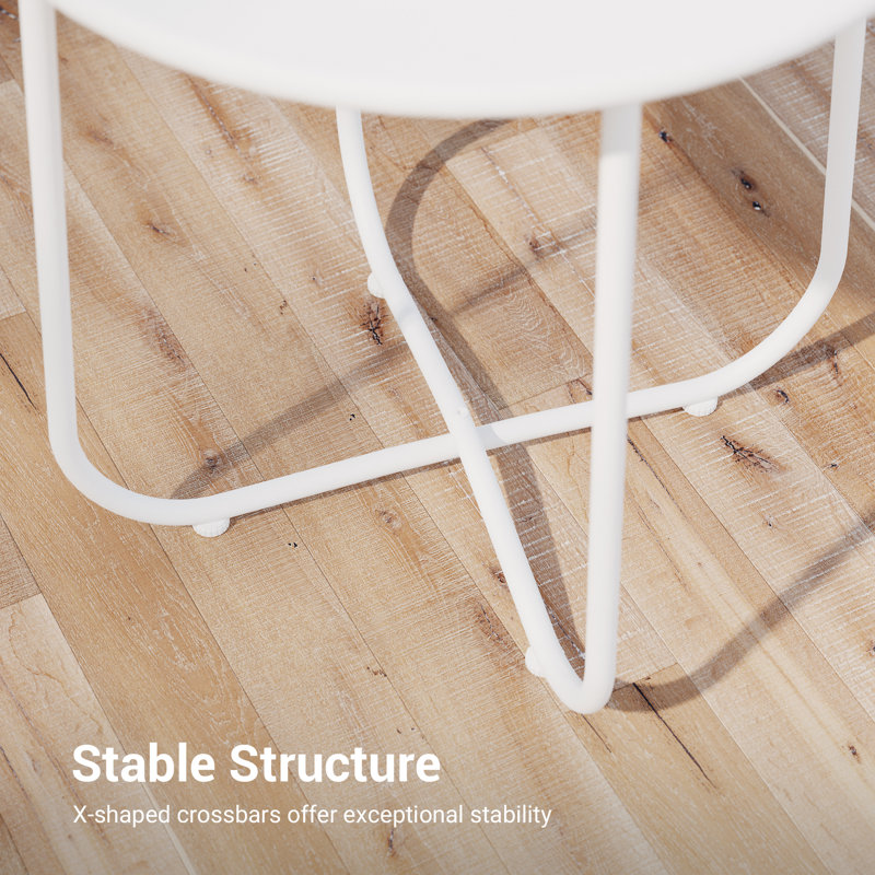 Rosebay Patio Round Side Table, Modern Industrial Style | Wayfair