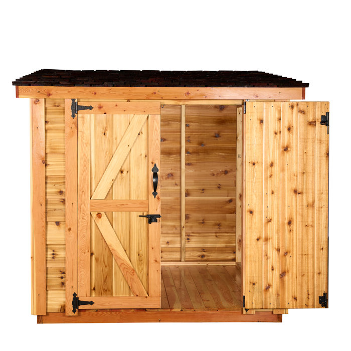 BWYK 6 ft. W x 6 ft. D Solid Wood Storage Shed/Tool Shed/Bike Shed ...