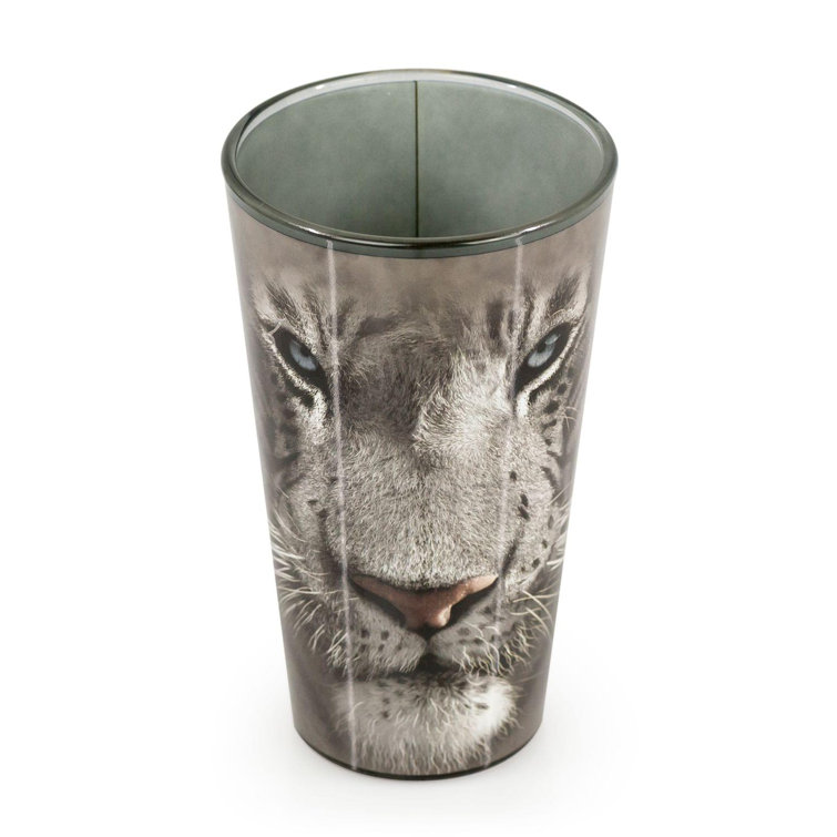 Bless international White Tiger Collectible Animal Print Glass | White ...