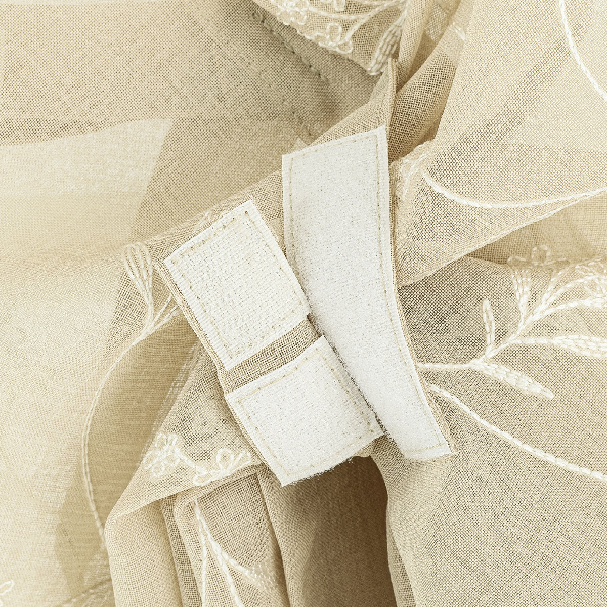 Winston Porter Bridget Embroidered Leaf Rod Pocket Window Tie-up Shade ...