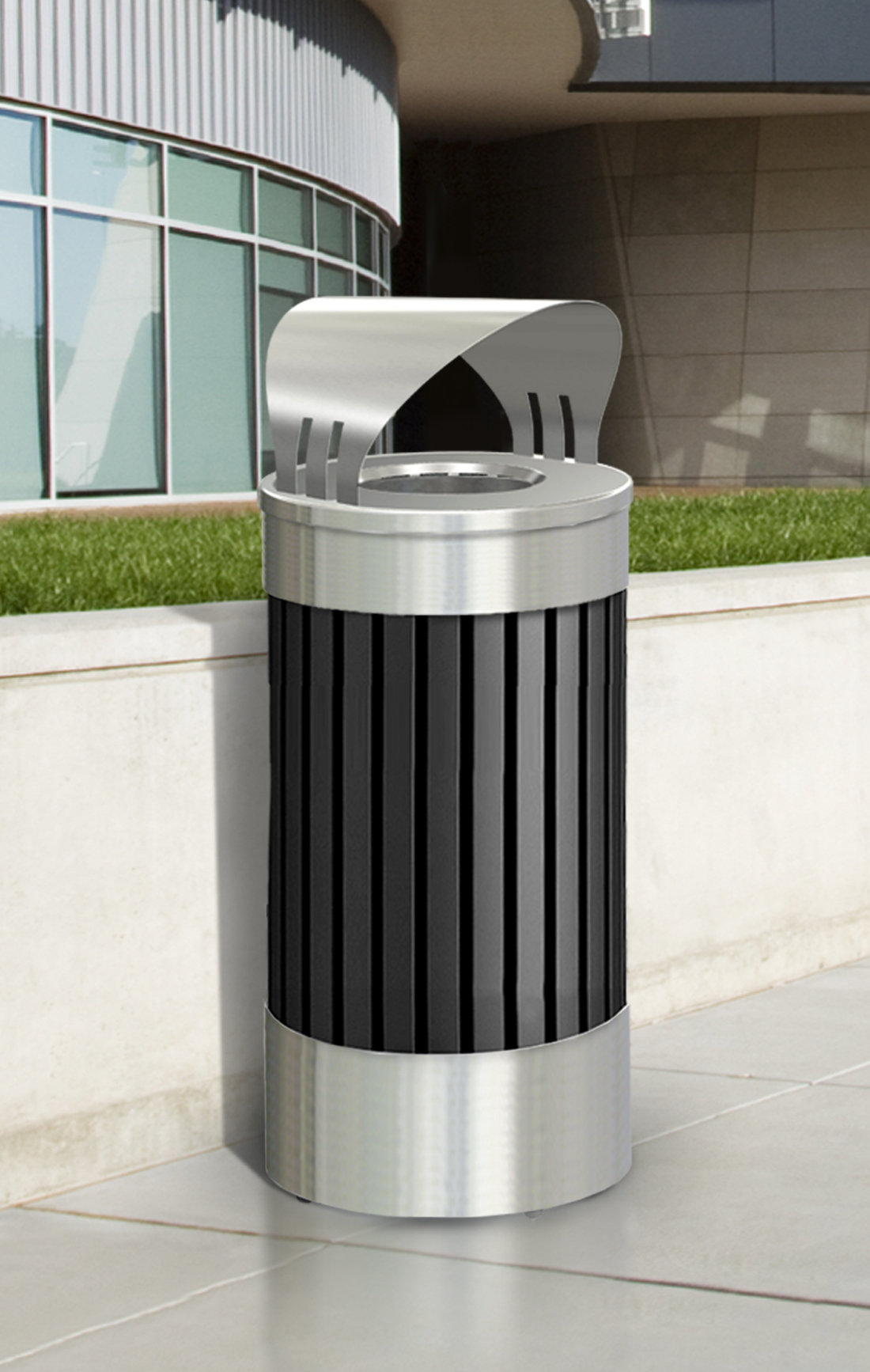 Commercial Zone ArchTec Steel Open Trash Can - 25 Gallons - Wayfair Canada