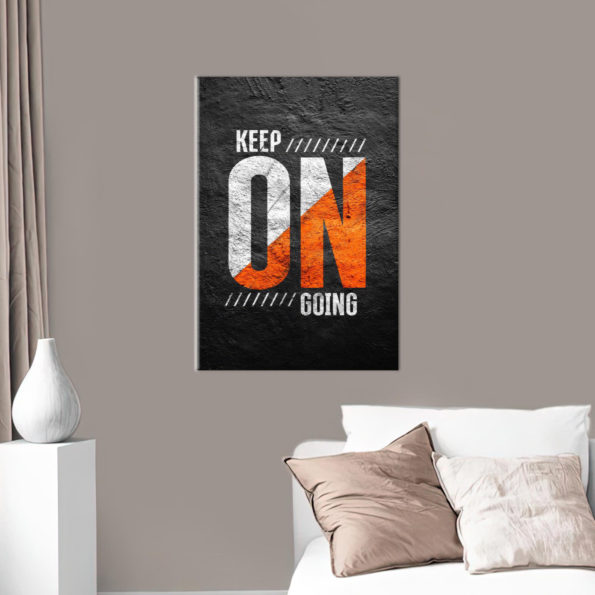 Trinx Inspirational Keep Going Quote Wall Art on Durable Cotton Canvas ...