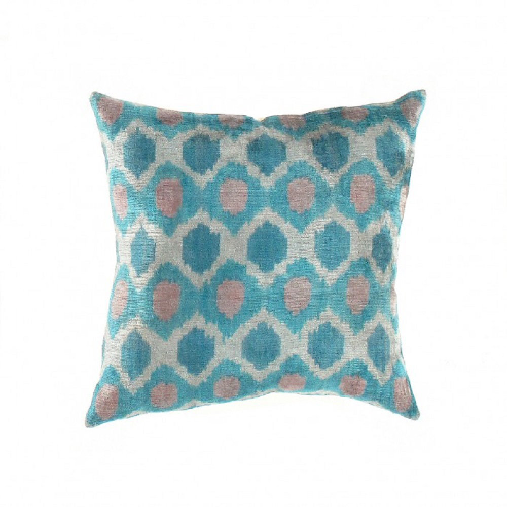 Pasargad NY Pasargad Oasis Collection Silk Velvet Ikat Pillow | Wayfair