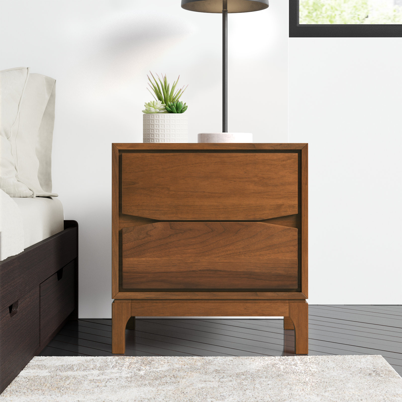 George Oliver Veach 2 Drawer Nightstand & Reviews - Wayfair Canada