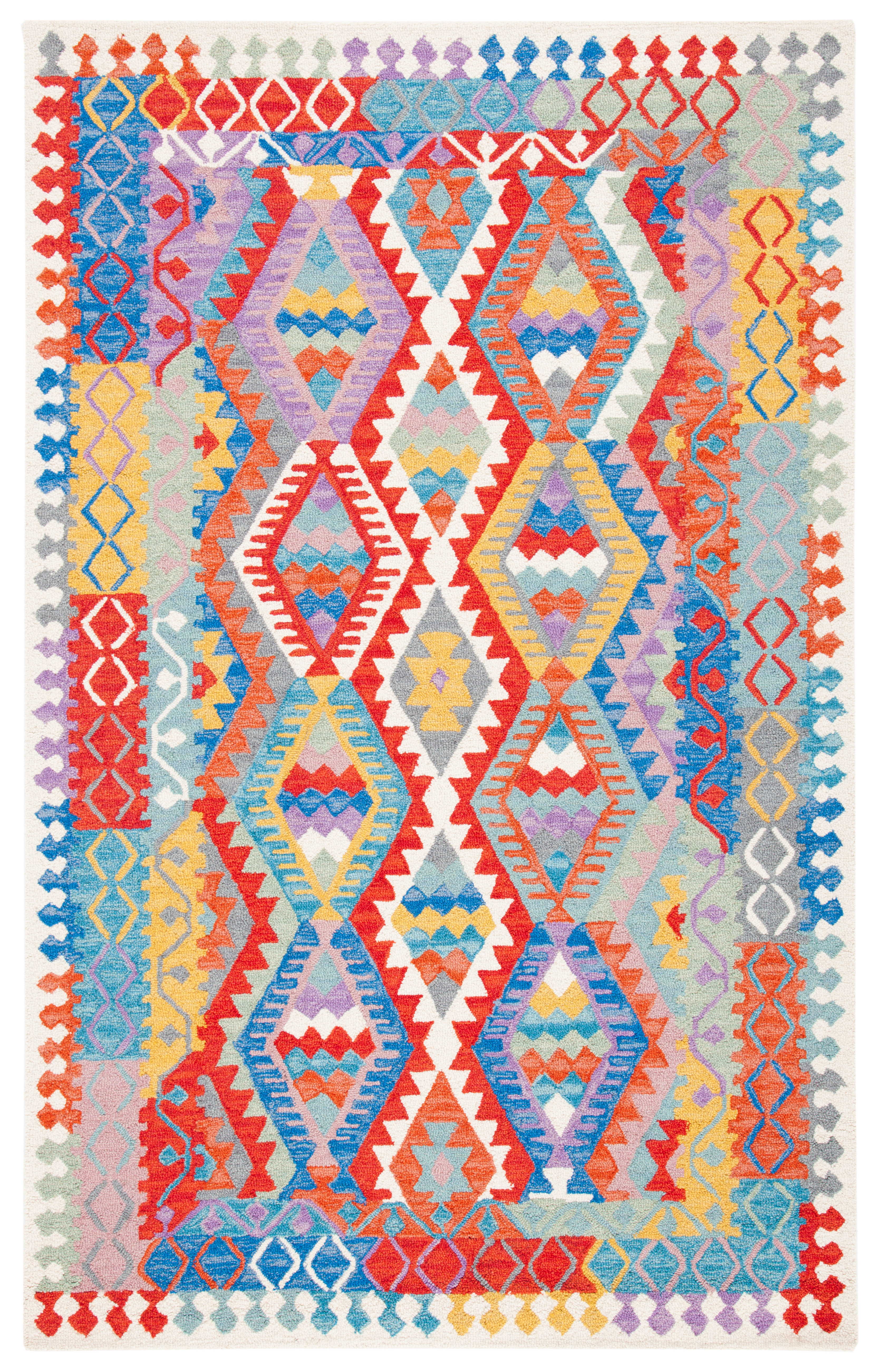 The Twillery Co.® Horwich 407 Area Rug In Ivory / Red | Wayfair