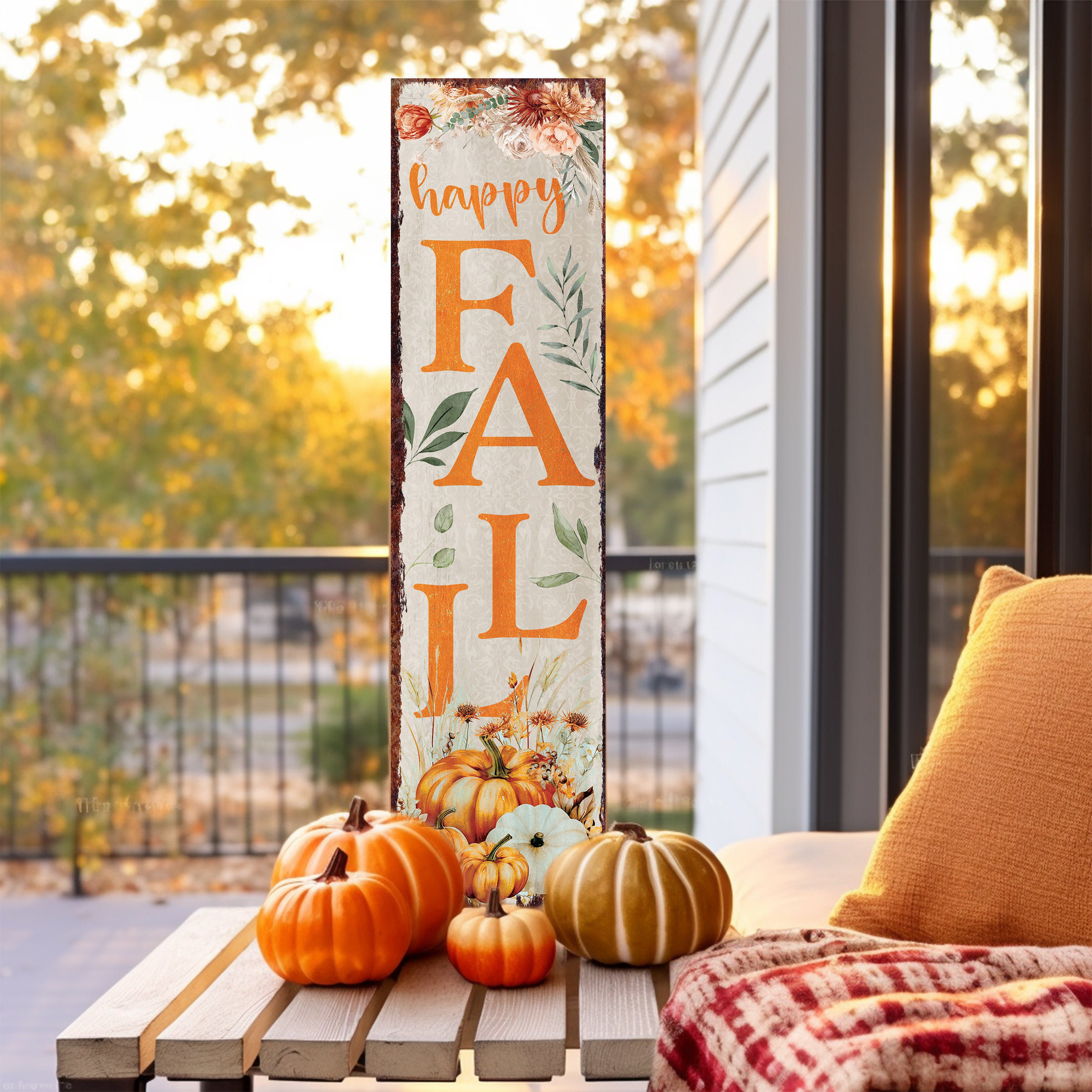 The Holiday Aisle® Fall Door Mural | Wayfair