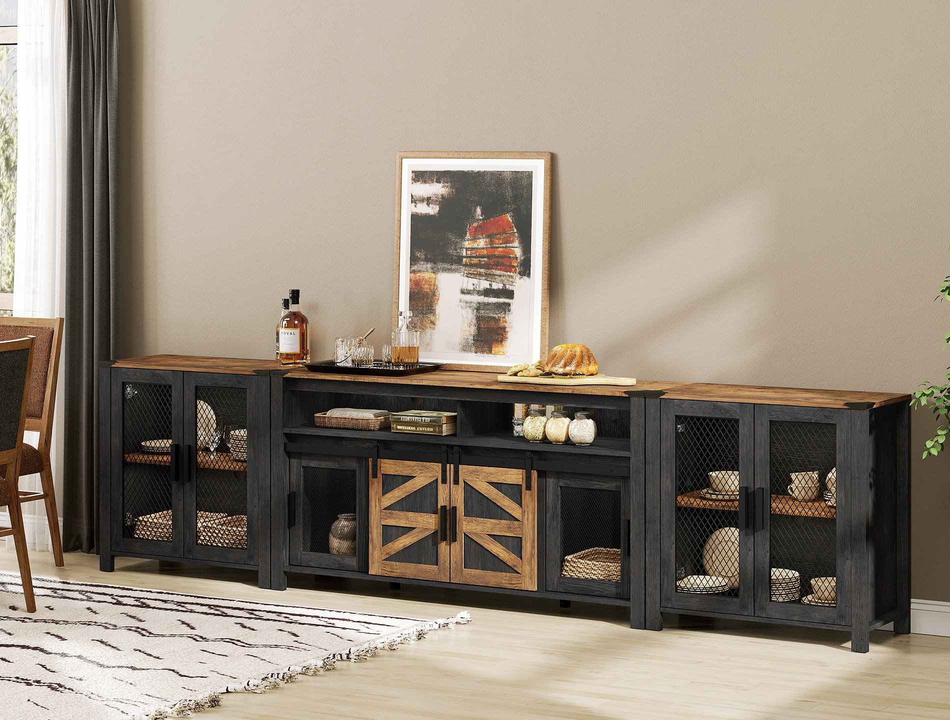 Rosalind Wheeler Red Barrel Studio® 3 In 1 Tv Stand Set For Ups To 100 ...