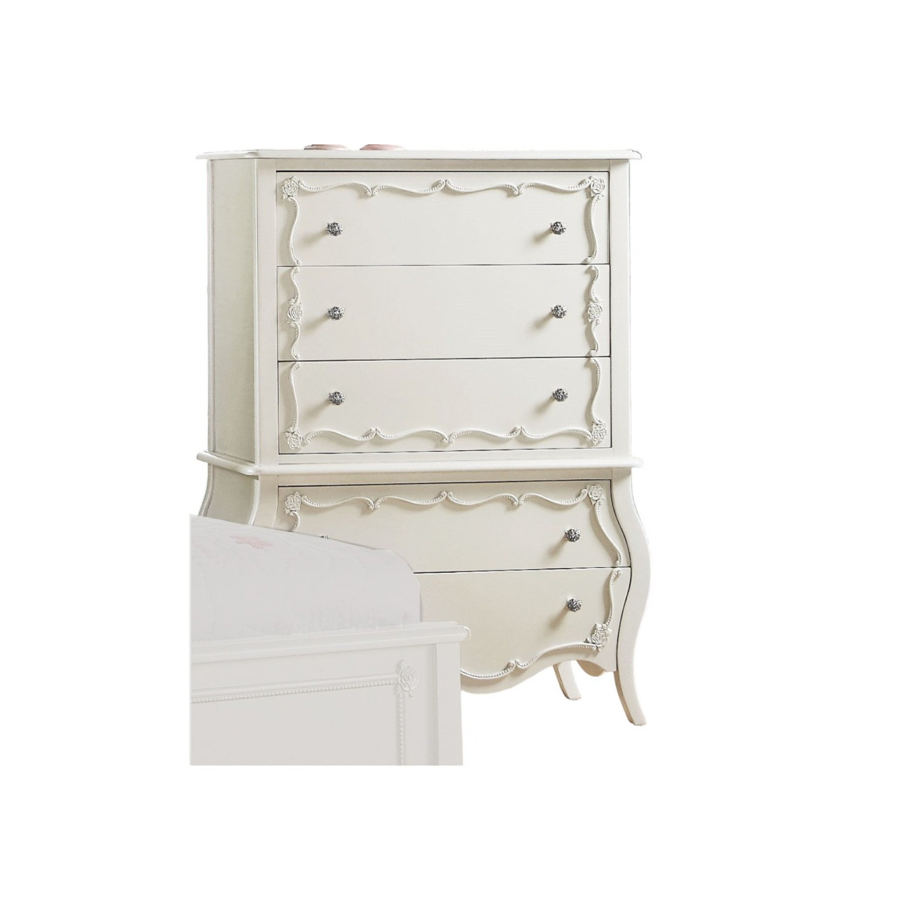 Rosdorf Park ACME Edalene Chest in Pearl White | Wayfair