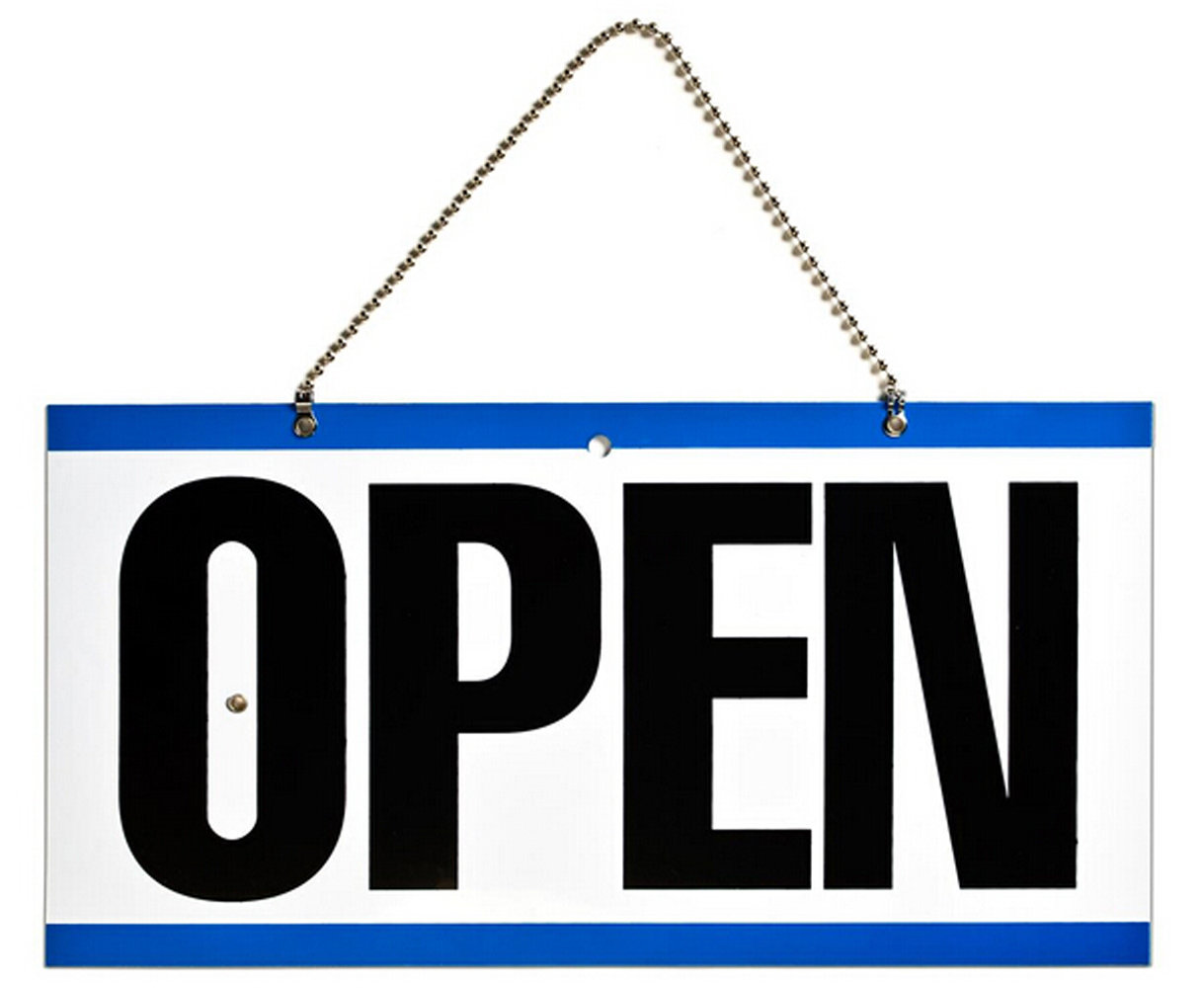 FixtureDisplays Window Sign Reversible Open Sign Closed Sign Door Sign ...