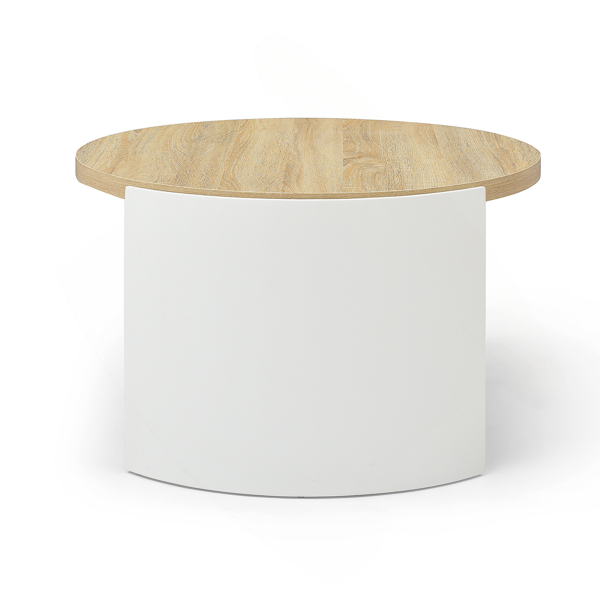 Ebern Designs Coffee Table, 2-Tier Rustic Wood Desktop with Storage ...