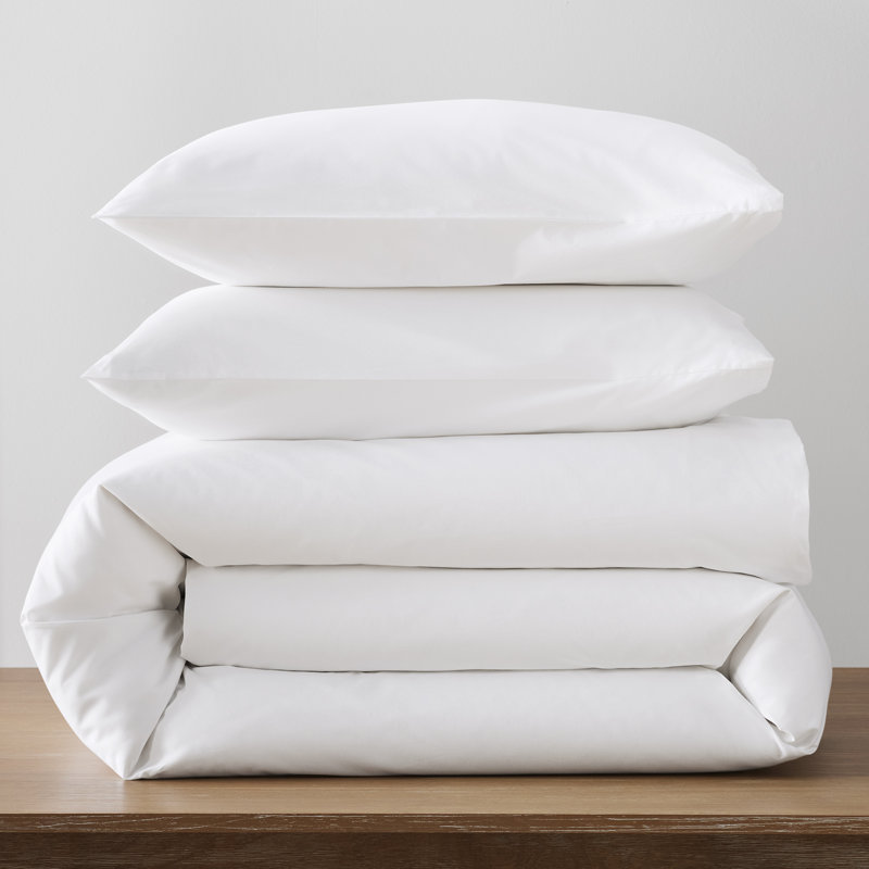 RE/FINE™ Coyer Classic Cotton Percale Duvet Cover Set & Reviews | Wayfair