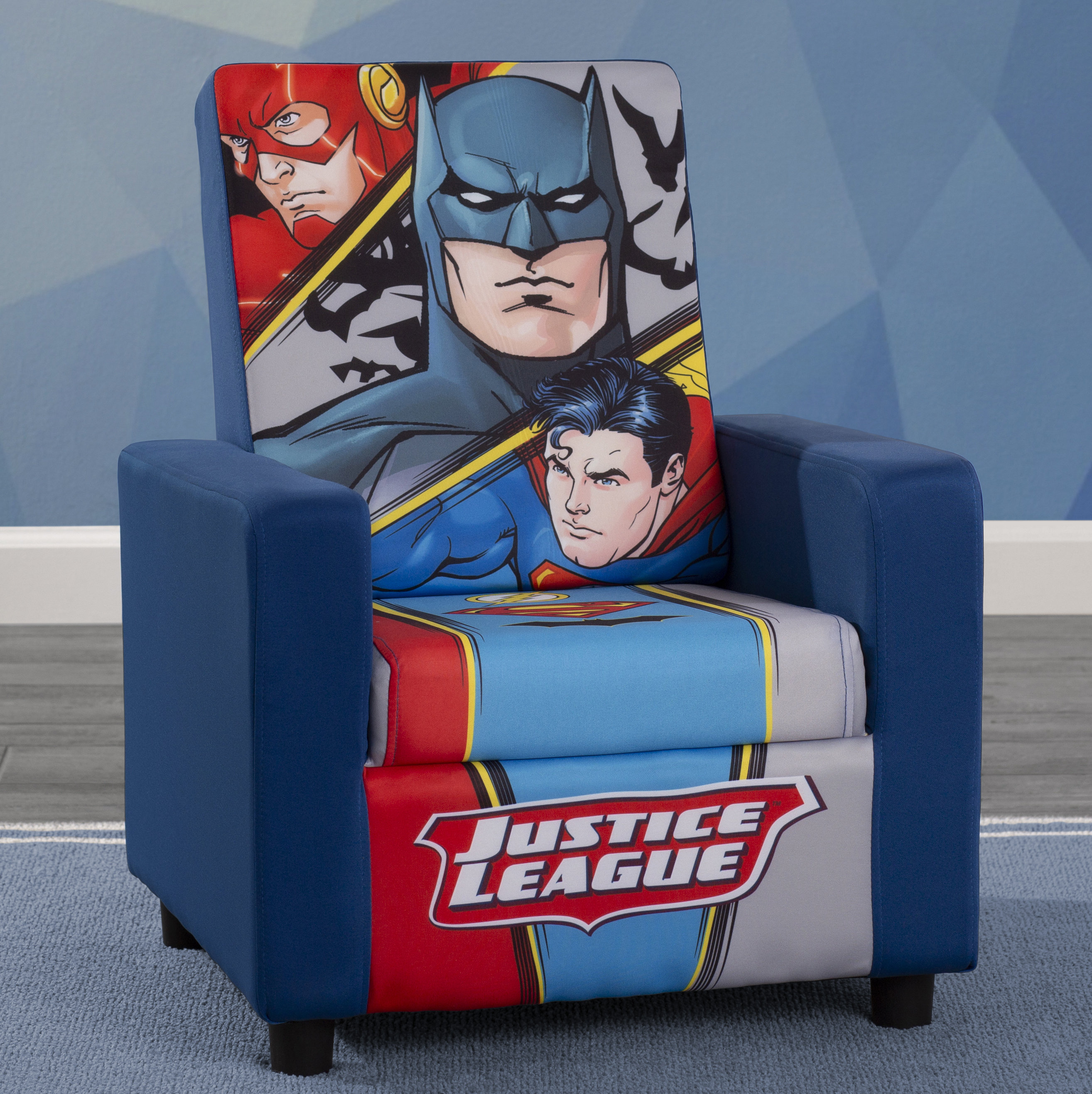 Delta Children DC Comics Justice League High Back Upholstered Kids ...