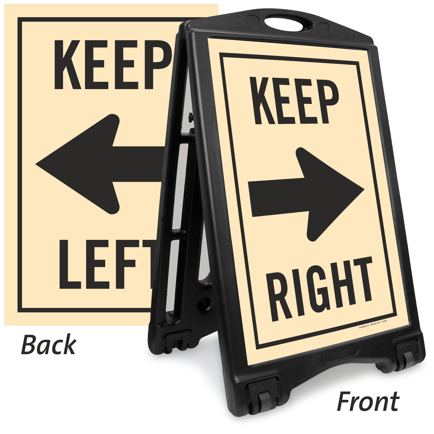SmartSign Keep Right/Left (With Arrows) Portable Sidewalk Sign | Wayfair