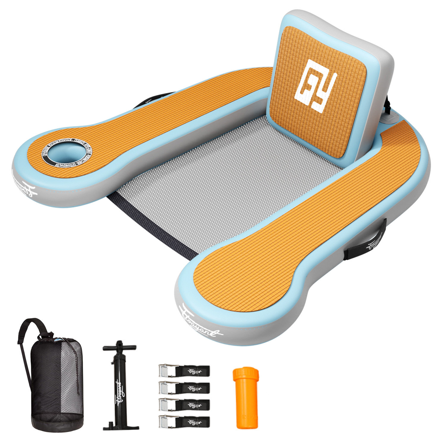 IVY&LANE Inflatable Pool Floats Adult Patio Dock Adult Adjustable ...