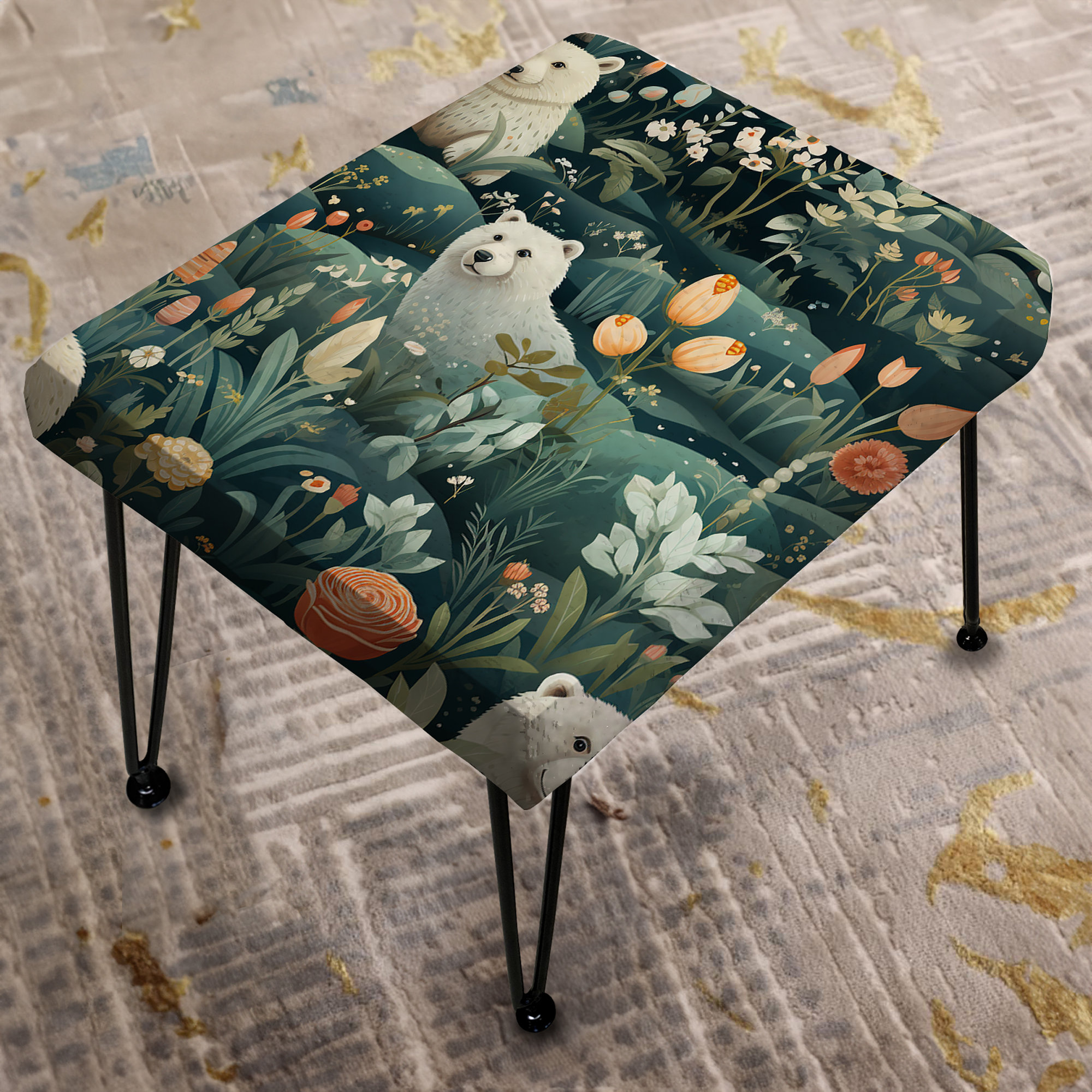 East Urban Home Nuttall - Animal Print Rectangle Ottoman | Wayfair